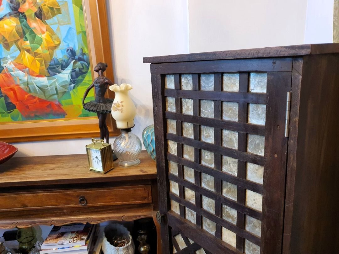 Beautiful capiz cabinet made of authentic old capiz window and wood ...