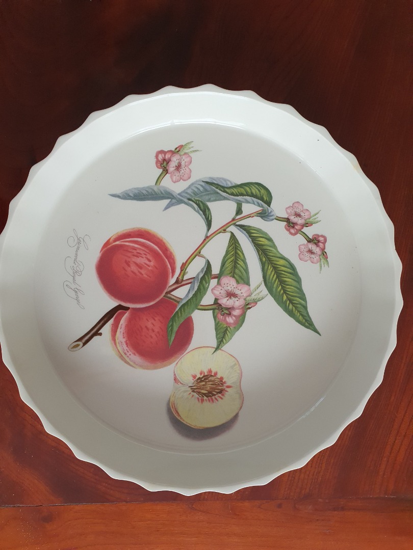 Vintage Portmeirion Pomona Grimwoods Royal George Peach 12" Pie Quiche ...
