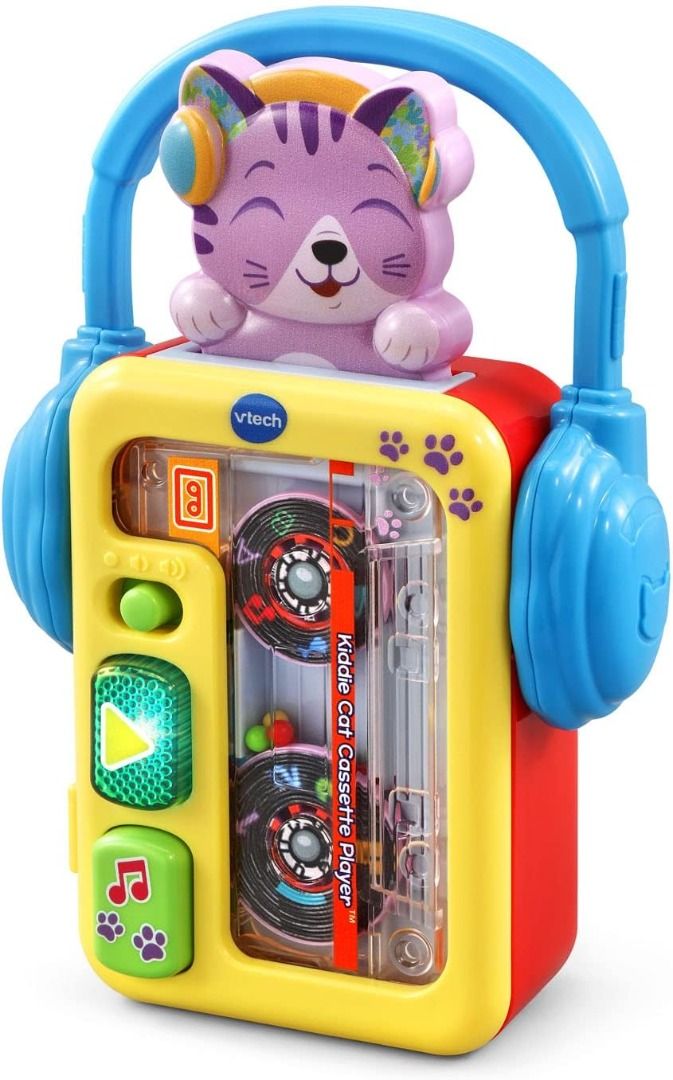 VTech Kiddie Cat Cassette Player, Babies & Kids, Infant Playtime on ...