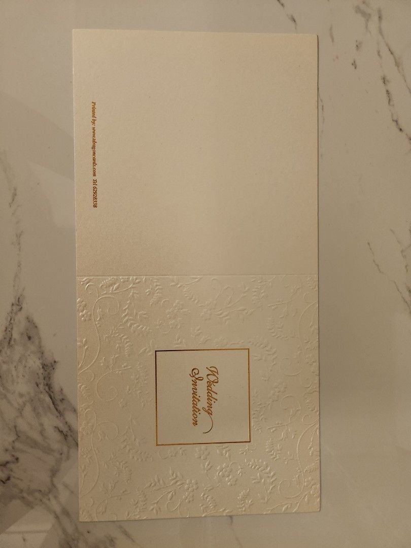 Wedding Invitation Card (Blank), Hobbies & Toys, Stationery & Craft ...