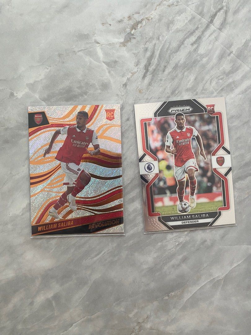 William Saliba Rookie Arsenal Refractor Football Soccer Card Lot ...