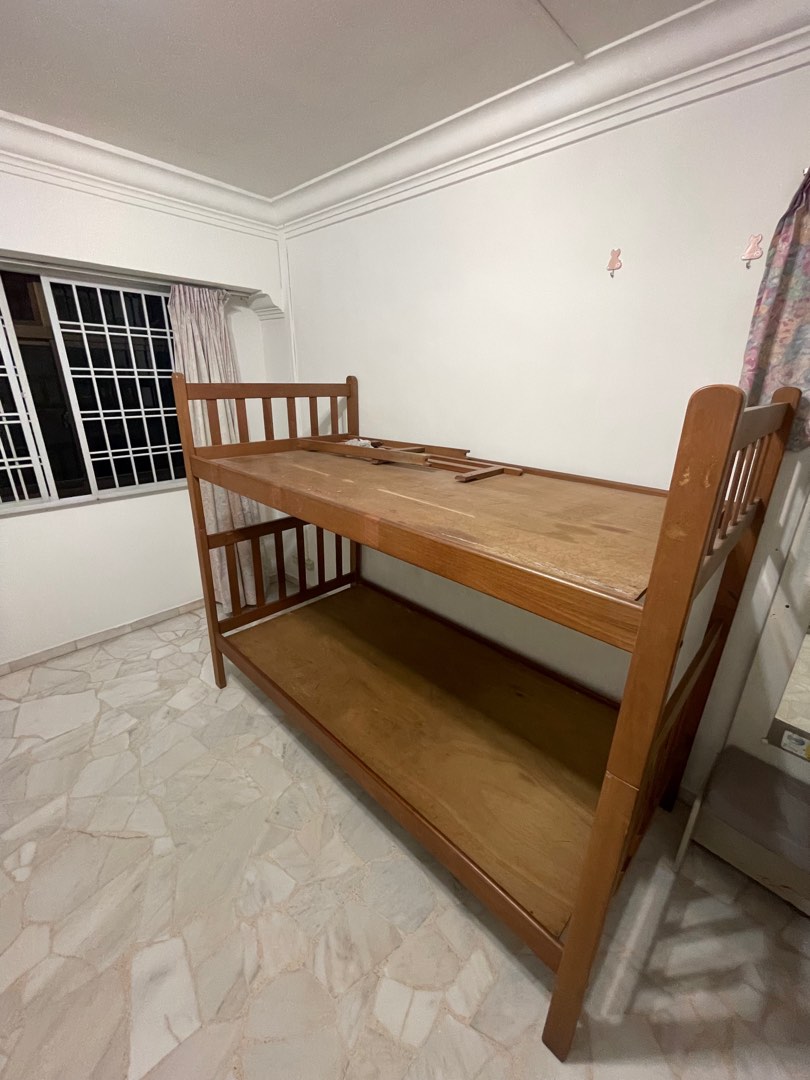 Wooden Single double Bed Frame, Furniture & Home Living, Furniture, Bed ...