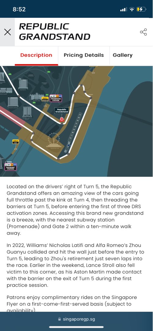 x1 republic grand stand ticket, Tickets & Vouchers, Event Tickets on ...