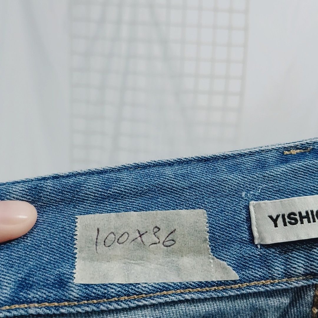 Yishion Basic Straight Jeans Pants, Fesyen Wanita, Pakaian Wanita ...