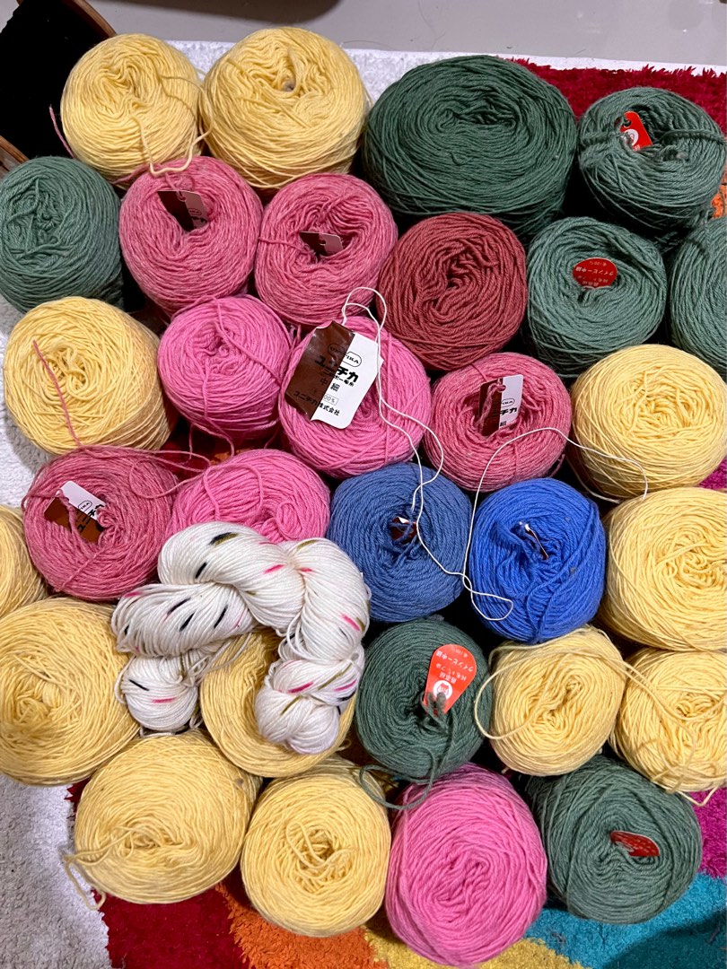 100% Wool Yarn [UNITIKA & QUEEN BEE] Japanese Brand, Hobbies & Toys ...