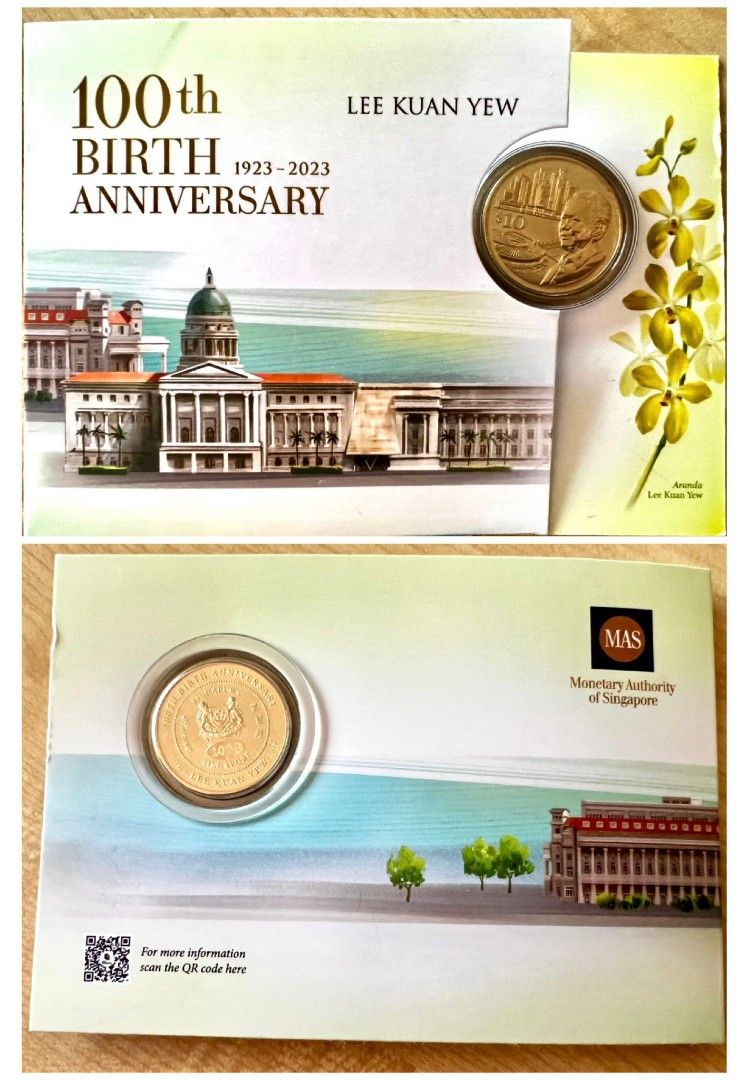 $10 commemorative coin of Mr Lee Kuan Yew (LKY) 100th Birth Anniversary ...