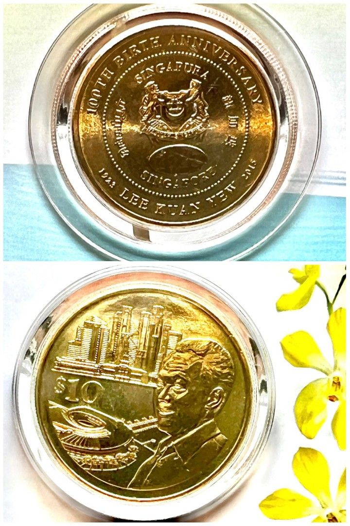 $10 commemorative coin of Mr Lee Kuan Yew (LKY) 100th Birth Anniversary ...