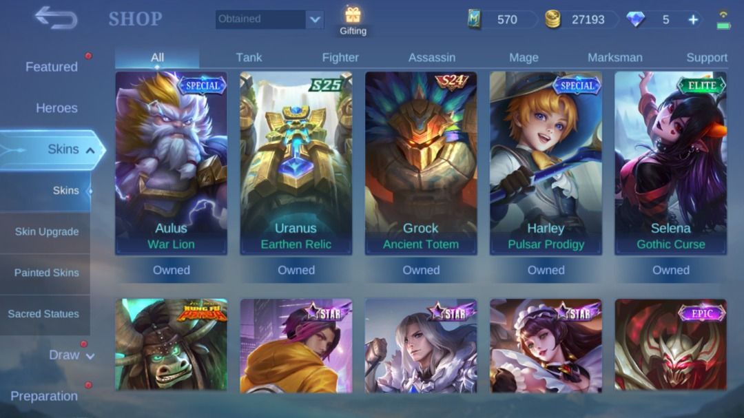 157 SKINS, EPIC RECALL: SEAL OF ANVIL CRAWLERS, ZODIAC SELENA, 6 EPIC ...