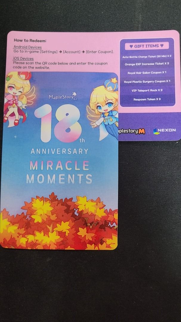18th MapleSEA MapleStory Anniversary Miracle Moments | Event Coupon ...