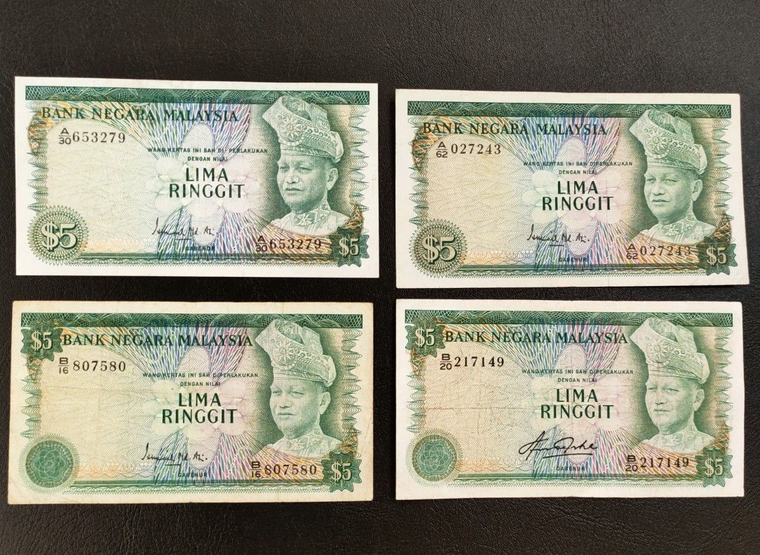 1st-4th series Malaysia RM5 ringgit, Hobbies & Toys, Memorabilia ...