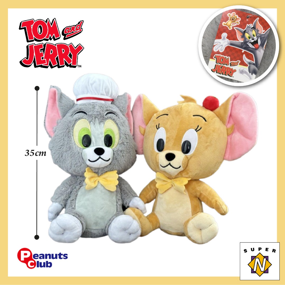 (2 for RM150) Tom and Jerry - "CHEESE DAY" Tom + Jerry Big Plush Toys ...