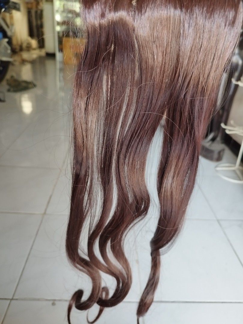 2 Hair extention clip panjang coklat, Kesehatan & Kecantikan, Perawatan ...