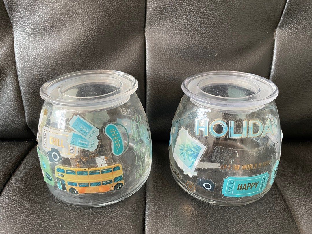 2pcs Daiso Jar 750ml, Furniture & Home Living, Kitchenware & Tableware ...