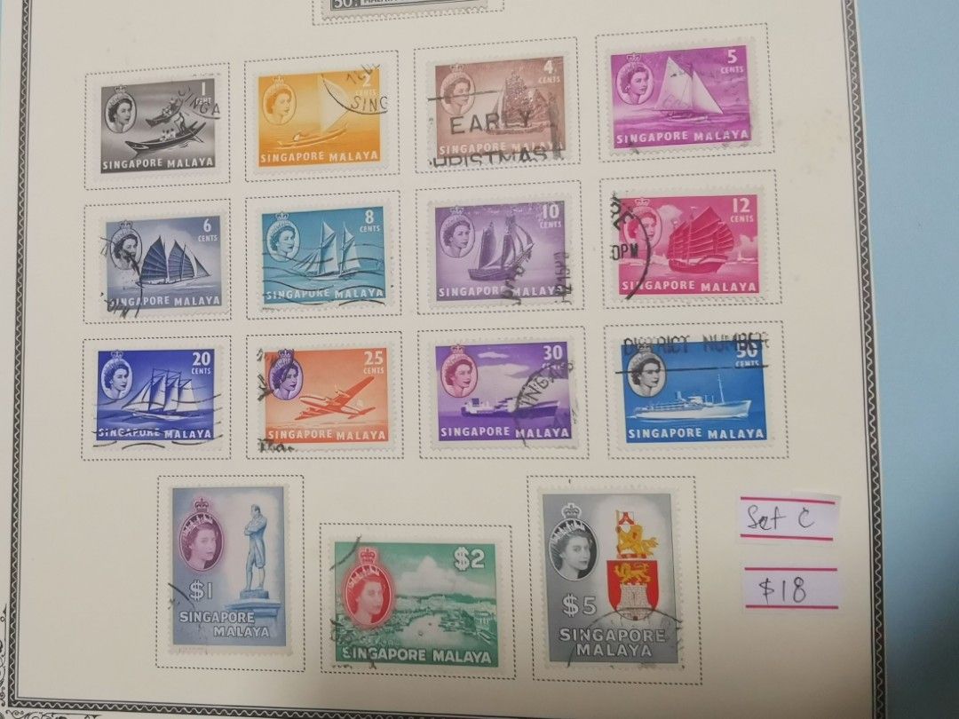 3 sets of Singapore stamps 1949-55, Hobbies & Toys, Memorabilia ...