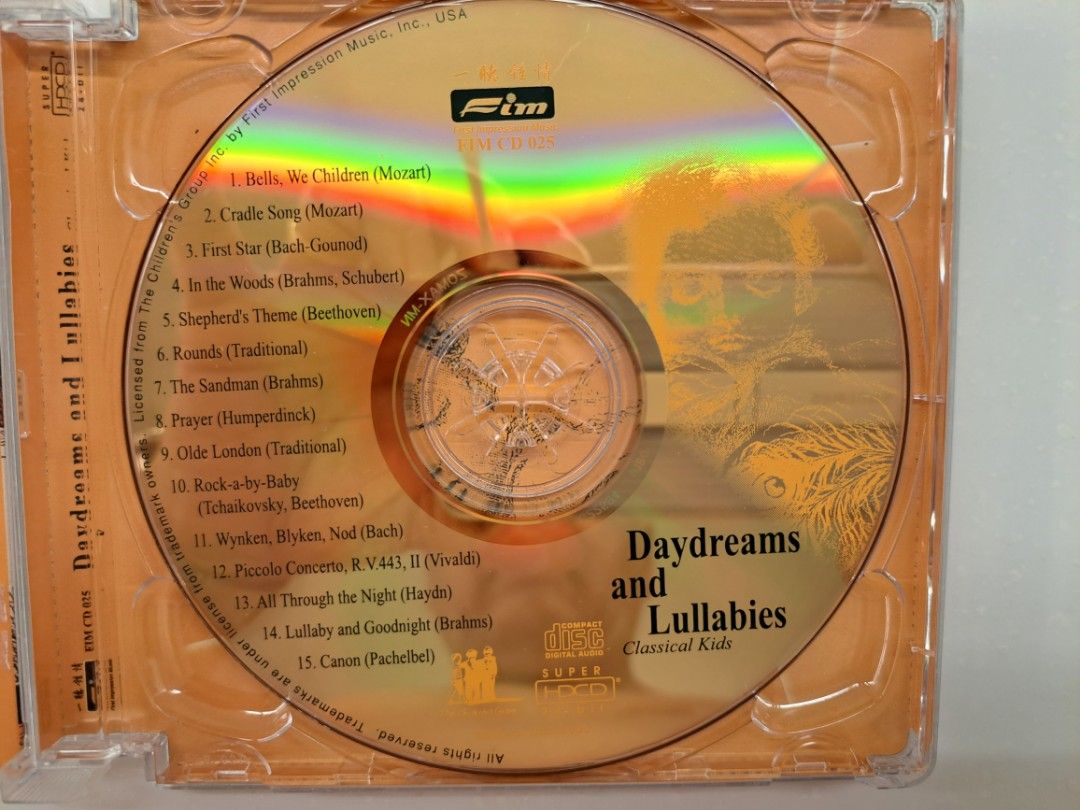 試音天碟 FIM 一聽鍾情 DAYDREAMS AND LULLABIES 天倫樂 白日夢與搖籃曲 24k GOLD 金碟 CD 美版 made in USA. DAYDREAMS ...