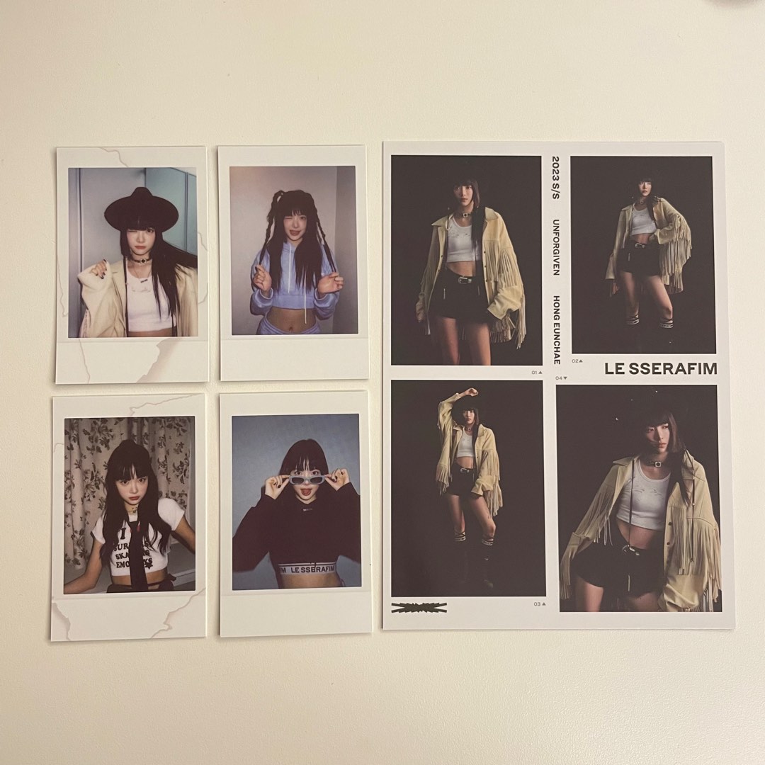 現貨 LE SSERAFIM POP UP 周邊 拍立得 小卡 四格相, 興趣及遊戲, 收藏品及紀念品, 韓流 - Carousell