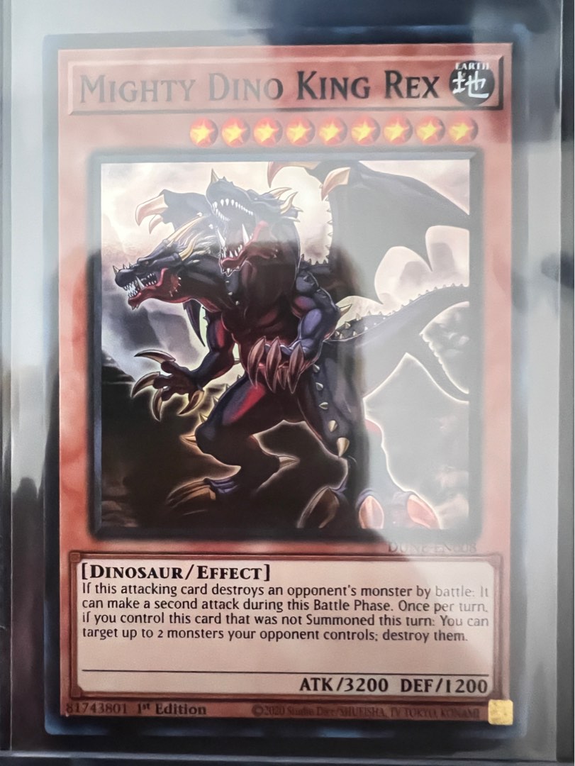 遊戲王 Yugioh: Mighty Dino King Rex DUNE Super 1st, 興趣及遊戲, 玩具 & 遊戲類 ...