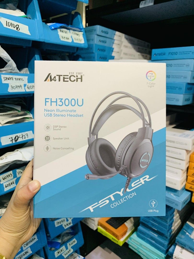 A4Tech Fstyler FH300U Neon Illuminate Noise Cancelling Mic Stereo ...