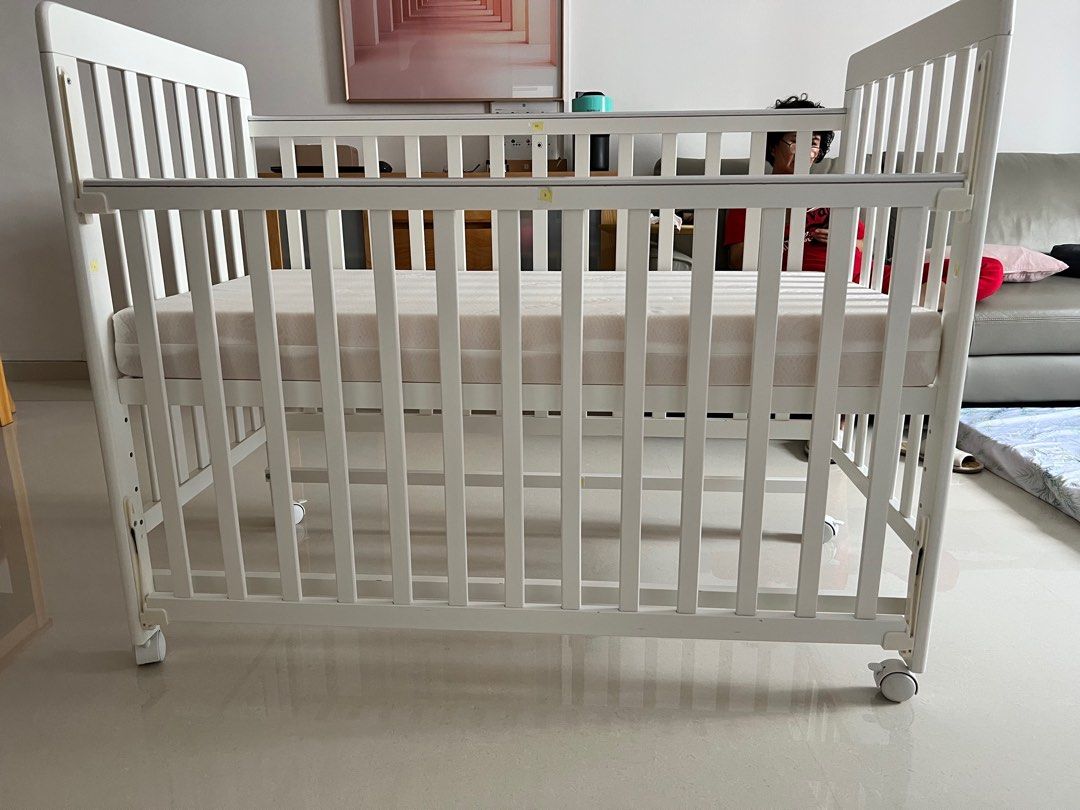 Adjustable baby cot, Babies & Kids, Baby Nursery & Kids Furniture, Cots ...