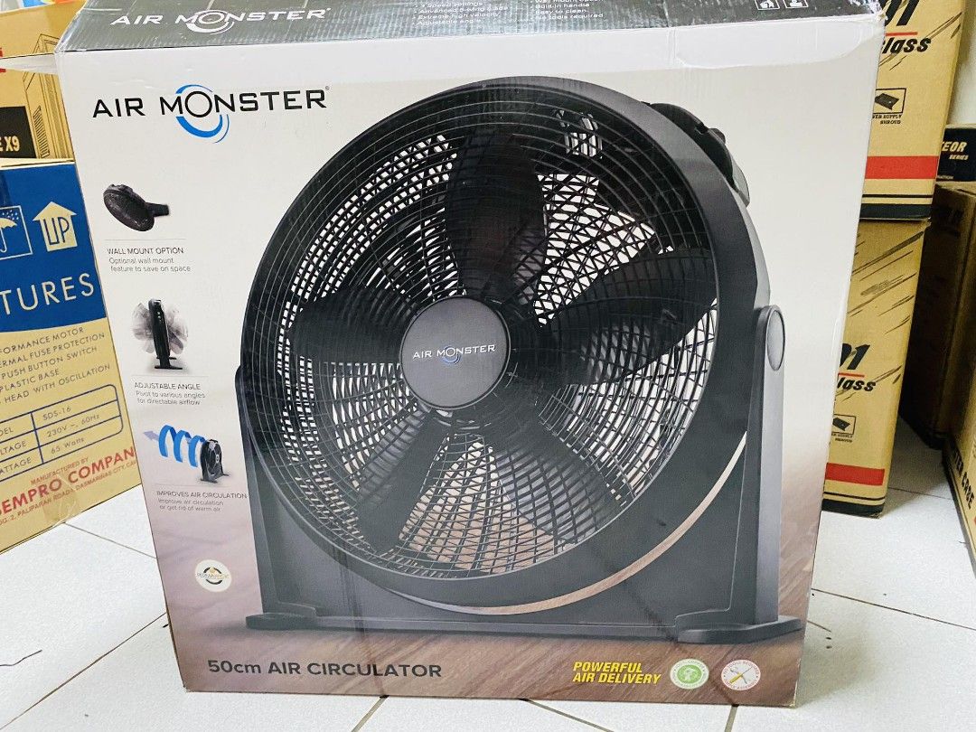 Air Monster 20" Air Circulator Floor Fan, Furniture & Home Living ...
