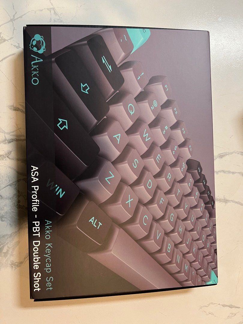 AKKO Black & Cyan Double Shot PBT Keycaps, Computers & Tech, Parts ...