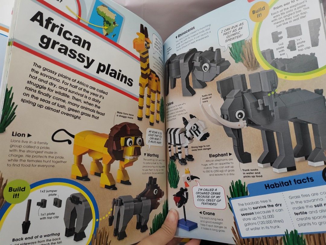 Animal Atlas LEGO書 動物, 興趣及遊戲, 書本 & 文具, 雜誌及其他 - Carousell