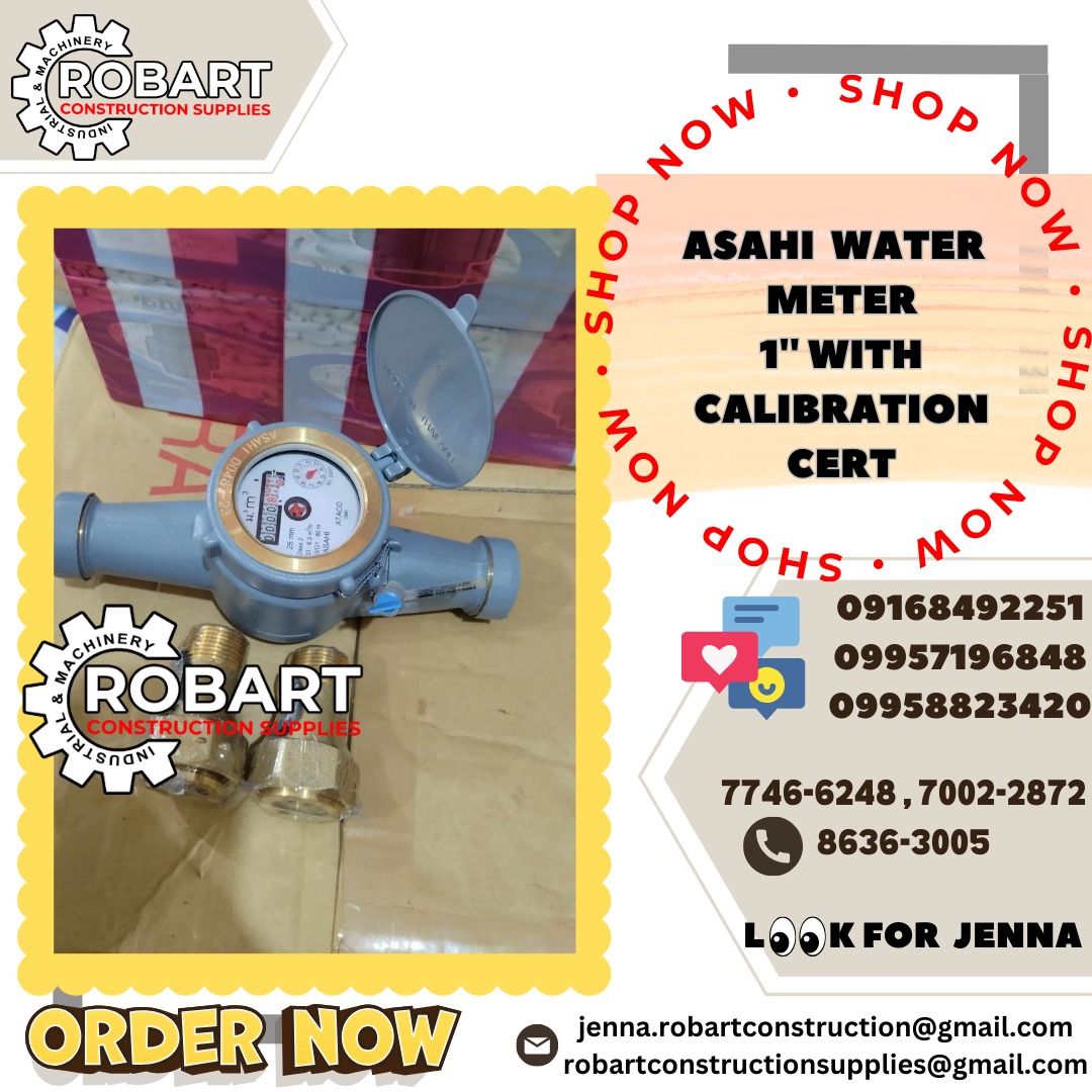 asahi water meter 1'' with calibration cert, Commercial & Industrial ...