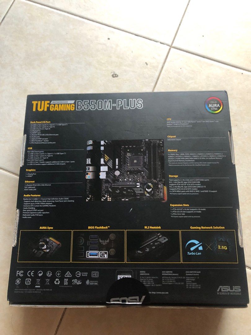 Asus TUF GAMING b550m-PLUS motherboard, Computers & Tech, Parts & Accessories, Computer Parts on ...