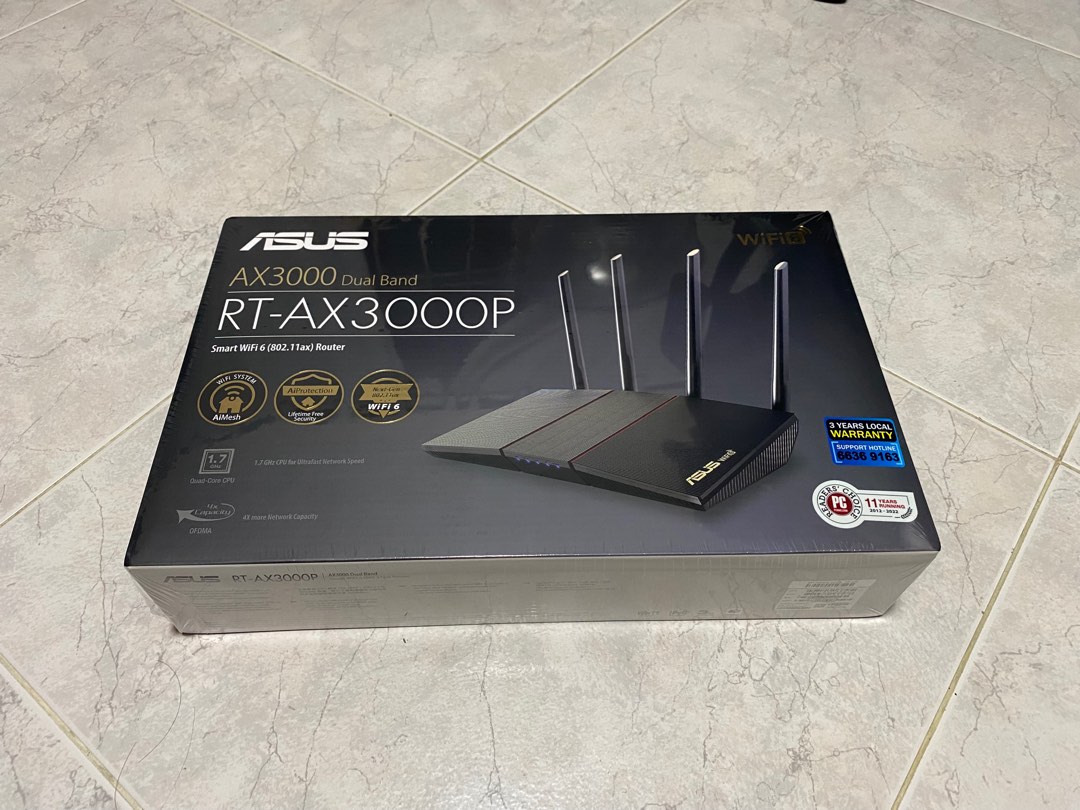 Asus RT-AX3000P Dual Band WiFi 6 Router, Computers & Tech, Parts ...