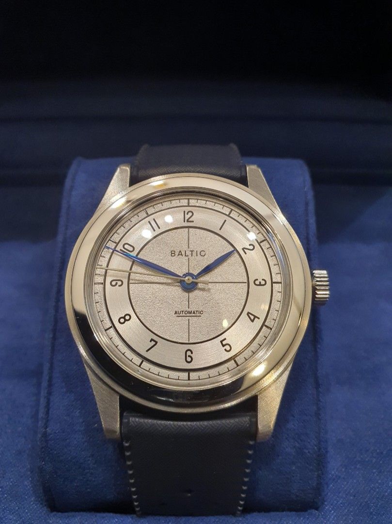 Baltic HMS 002 Silver / Navy Blue Sector Dial with Open Caseback, Men's ...