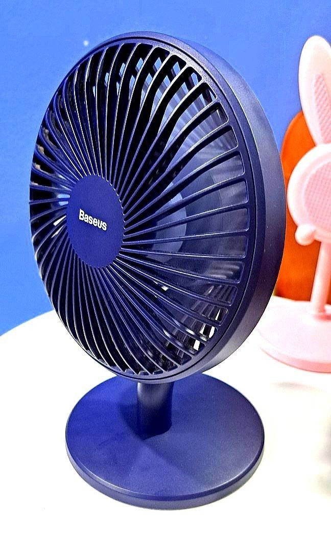 Baseus Ocean Fan table fan 55°adjustable angle, Furniture & Home Living ...