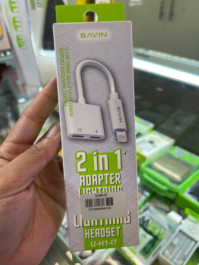 Bavin 2in1 Adapter Lightning Charging and Lightning Headset Adapter ...