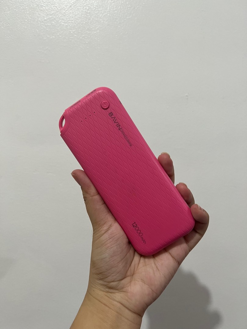 Bavin Pink Powerbank 12000 MAH, Mobile Phones & Gadgets, Mobile ...