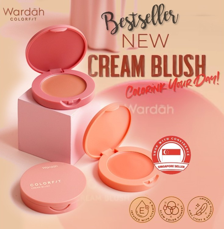 (BESTSELLING HALAL MAKEUP) Wardah Colorfit Cream Blush - Formula ringan ...