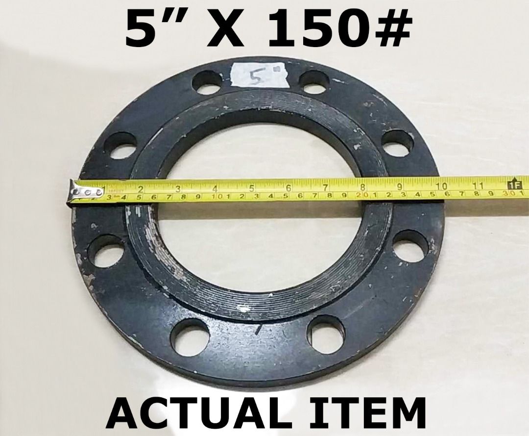 BI SLIP ON FLANGE 5" X 150# FLAT FACE BLACK IRON ASTM 150 ...