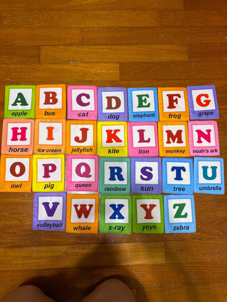 Bilingual Alphabet Soft cards, Babies & Kids, Infant Playtime on Carousell