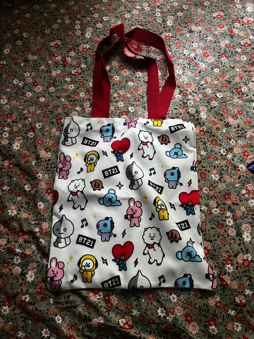 BTS BT21 fan merchandise tote bag REAL, Hobbies & Toys, Memorabilia ...