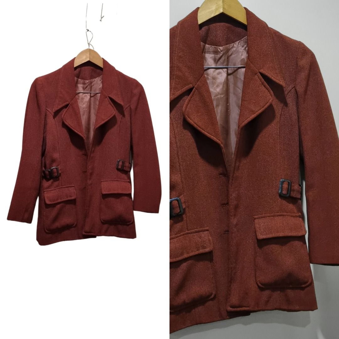 Burnt Orange Coat, Women's Fashion, Coats, Jackets and Outerwear on ...