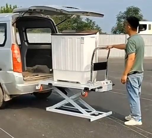 Cargo loading trolley (electric lifter, easy loading/unloading of goods ...