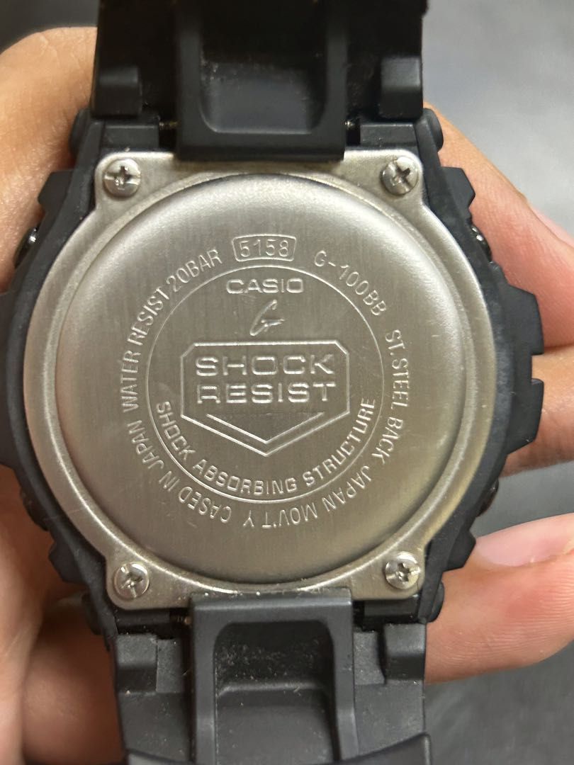 CASIO G-SHOCK MATTE BLACK G-100BB, Men's Fashion, Watches & Accessories ...