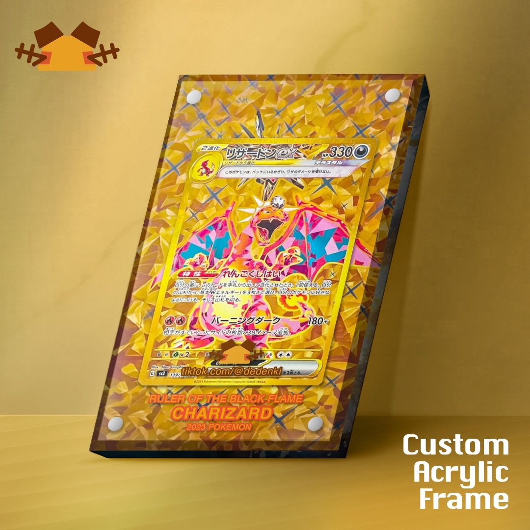 Charizard Ex Gold Custom Card Frame, Hobbies & Toys, Toys & Games on ...