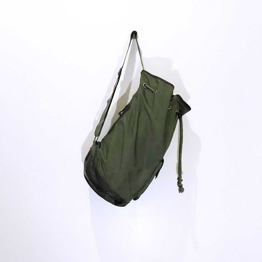 CHEVIGNON – Army Green Nylon Travel Duffel Bag with Leather Accent, Men ...