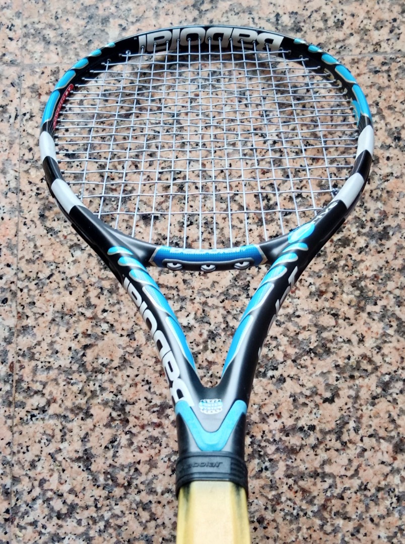 Classic tennis racket Babolat pure drive cortex racquet with new grips ...
