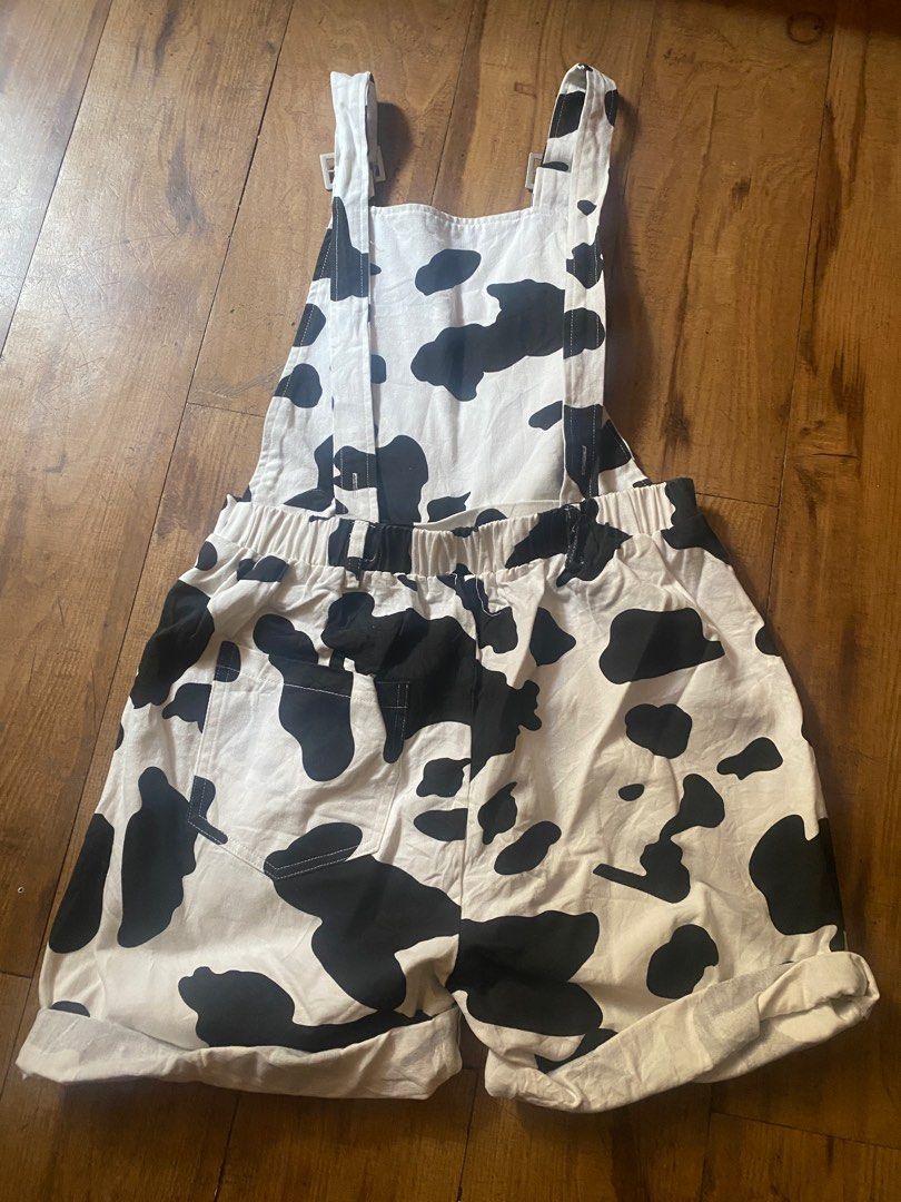 Cow Print Jumper Shorts, Women's Fashion, Dresses & Sets, Rompers on ...