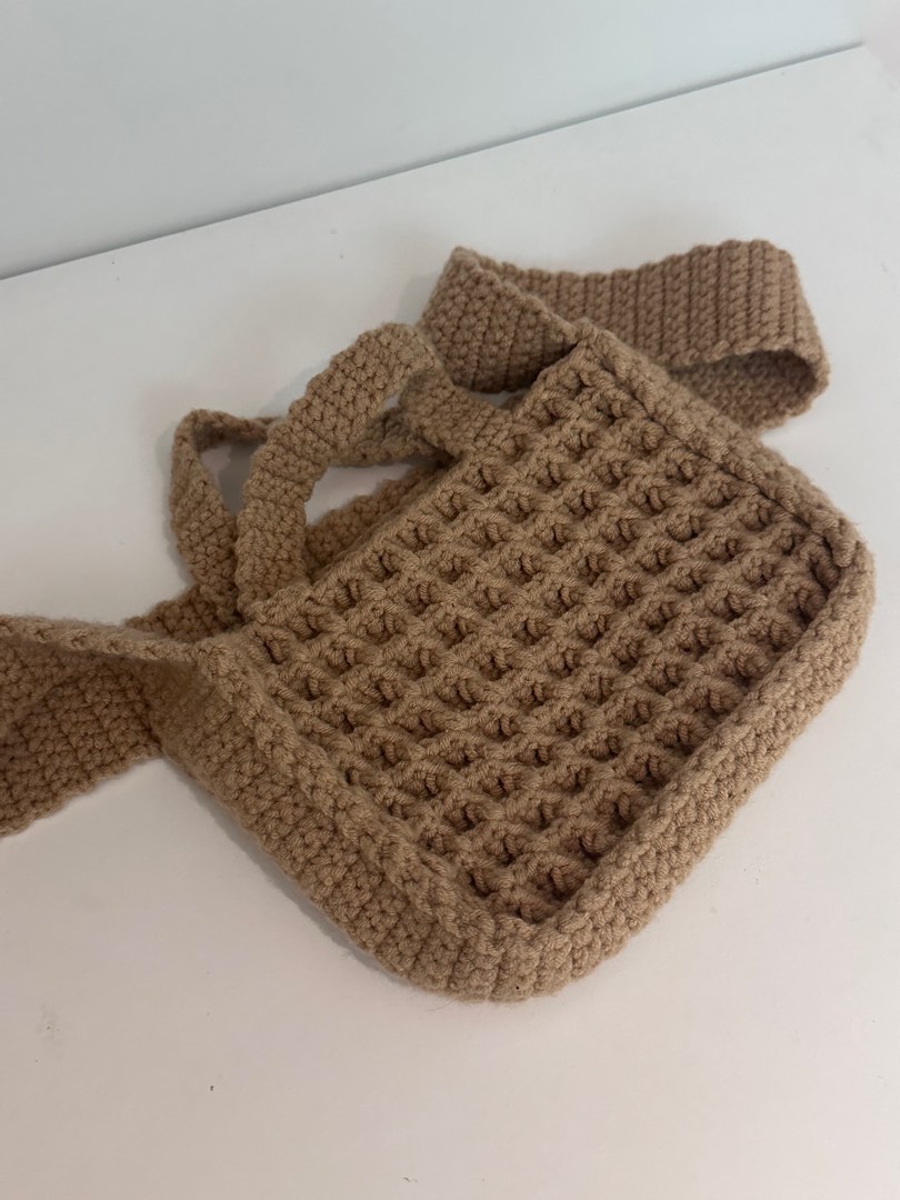 crochet waffle bag, Women's Fashion, Bags & Wallets, Purses & Pouches ...