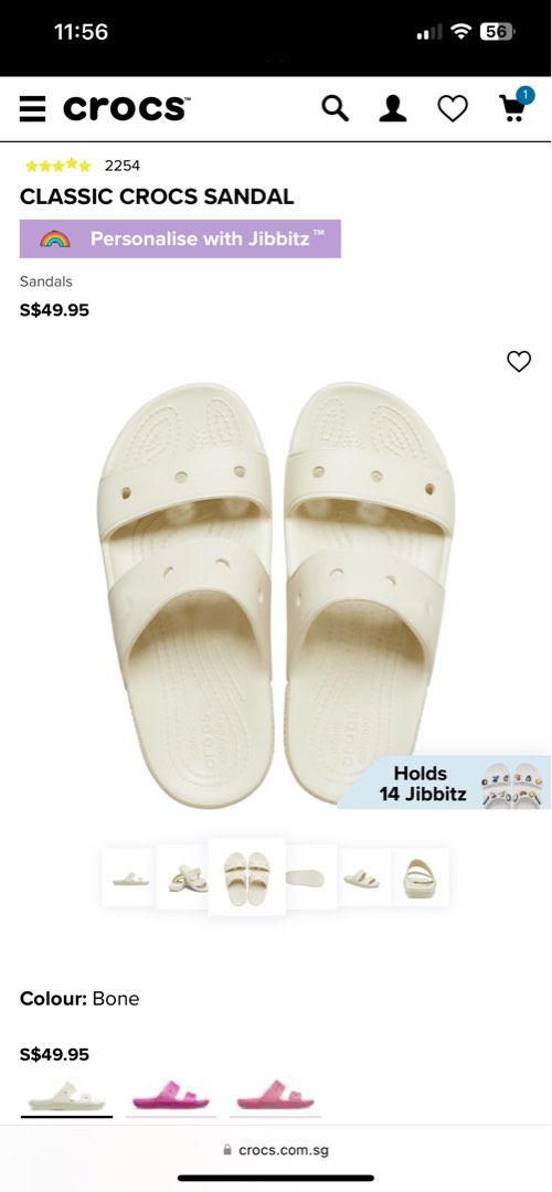 Crocs Sandals Bone W9 M7, Women's Fashion, Footwear, Sandals on Carousell