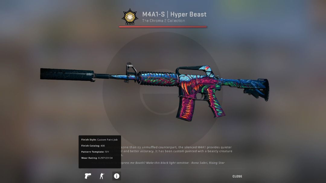 CSGO M4A1-S Hyper Beast (FT), Video Gaming, Gaming Accessories, In-Game Products on Carousell