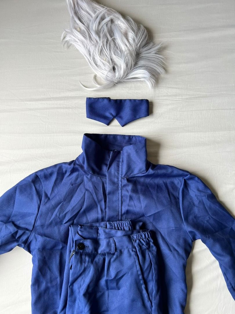 Custom Piece Satoru Gojo Halloween Costume Cosplay Full Set, Men's ...