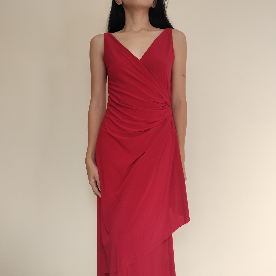 Deep Red Date Night Dress, Women's Fashion, Dresses & Sets, Dresses on ...