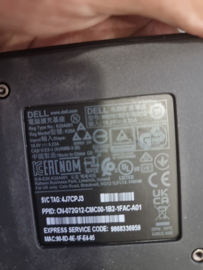 Dell docking station WD19TBS, Computers & Tech, Parts & Accessories ...